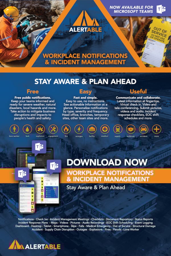 FREE image assets to promote Alertable in your workplace: posters