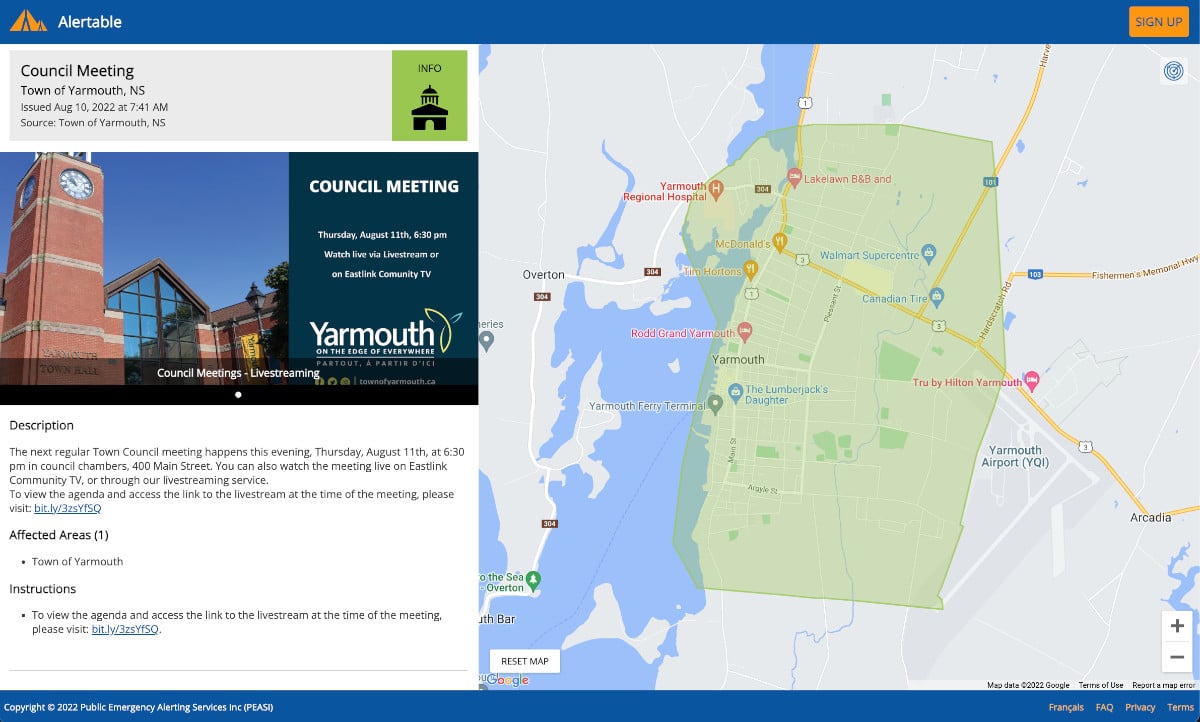 FREE alert templates for public events