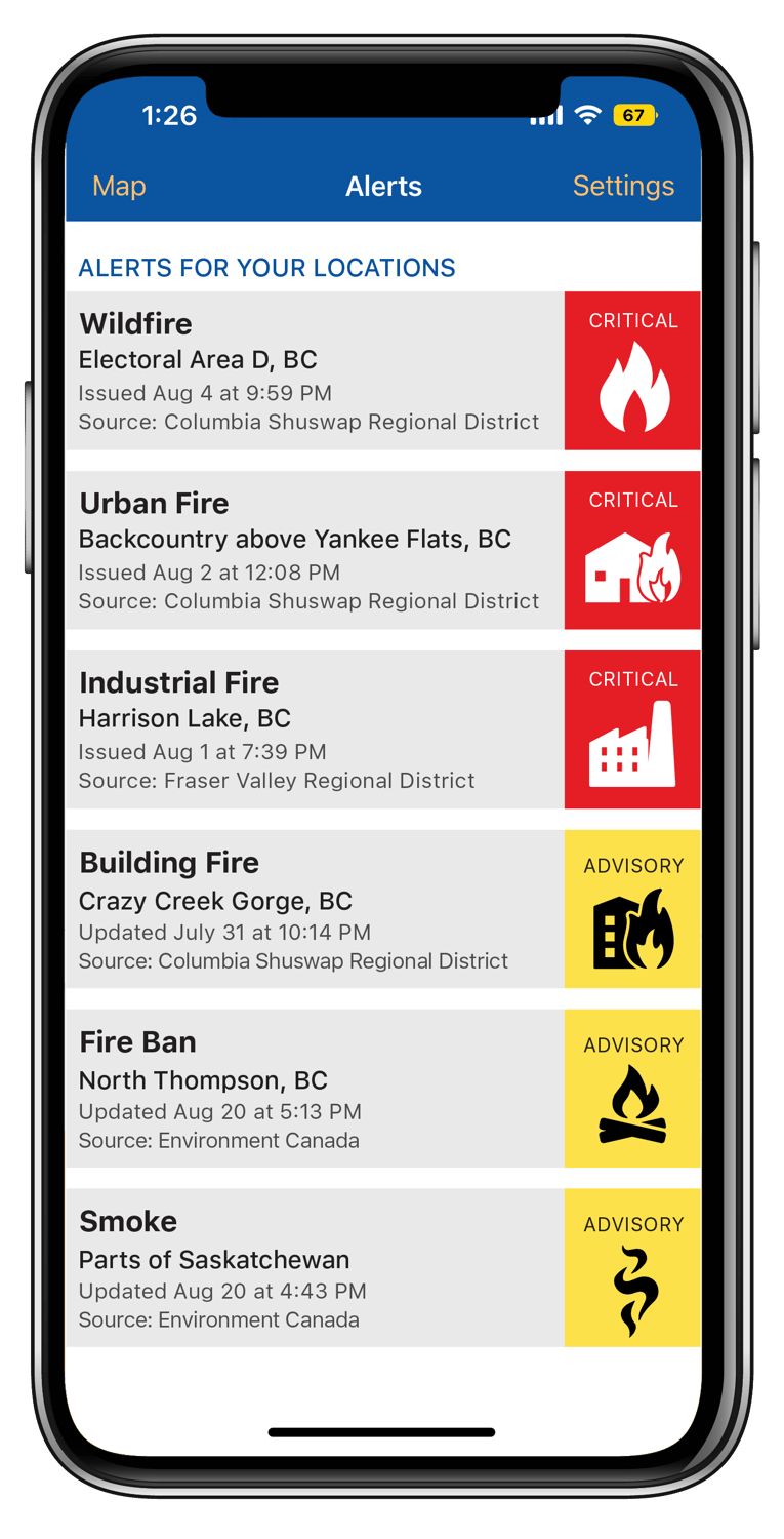 FREE alert templates for fires