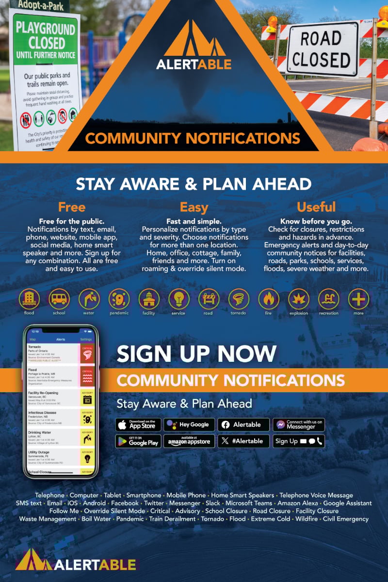 FREE image assets to promote Alertable in your community: posters